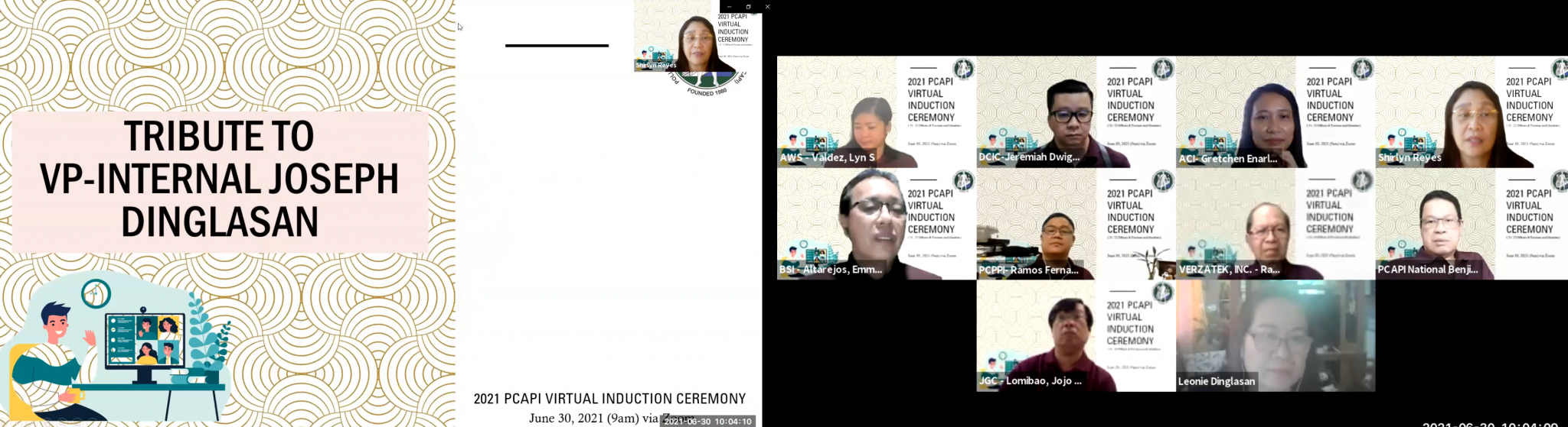 2021 PCAPI Virtual Induction Ceremony - PCAPI