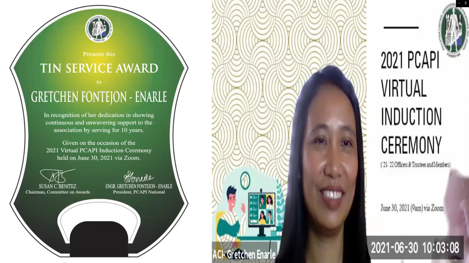 2021 PCAPI Virtual Induction Ceremony - PCAPI