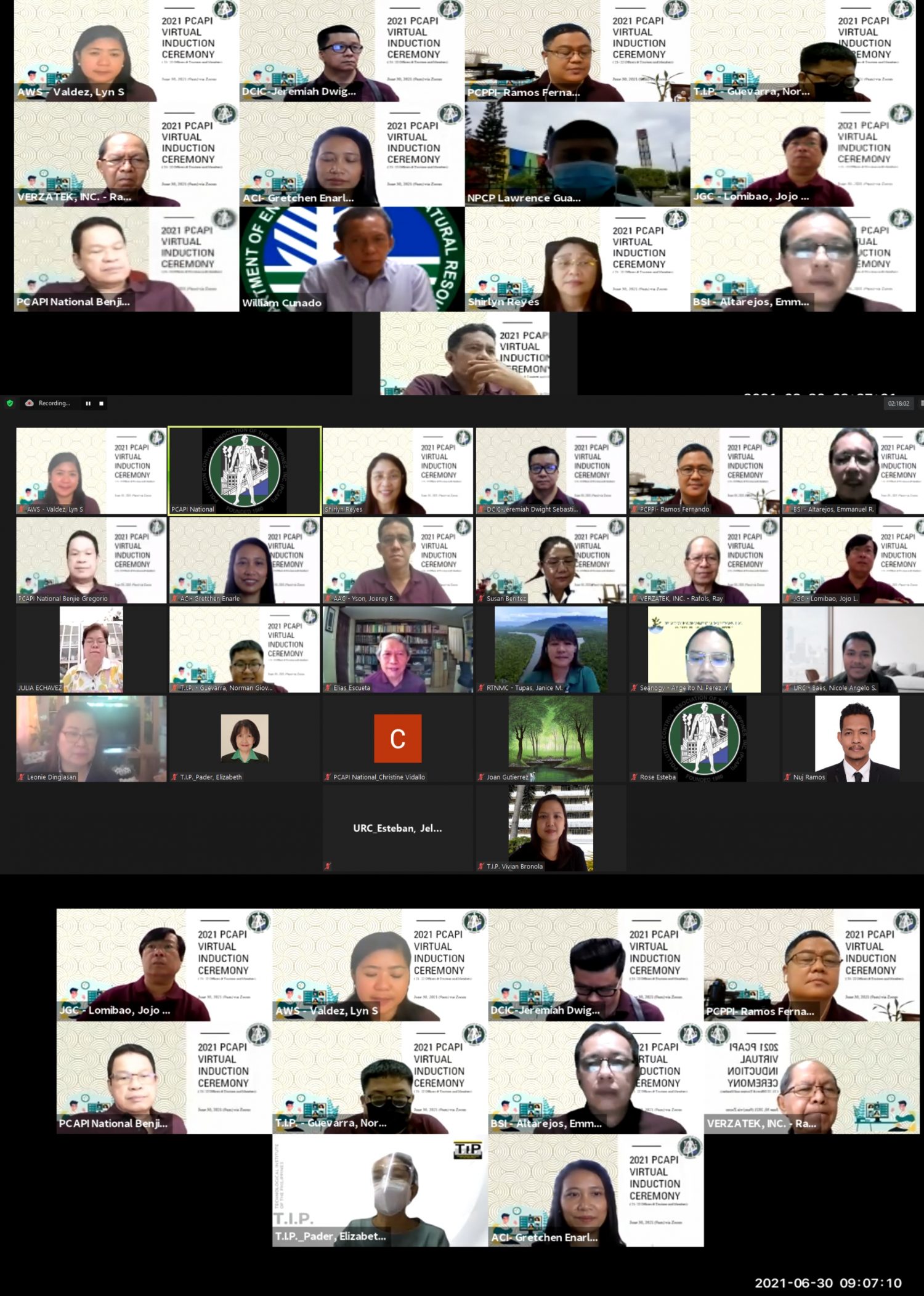 2021 PCAPI Virtual Induction Ceremony - PCAPI