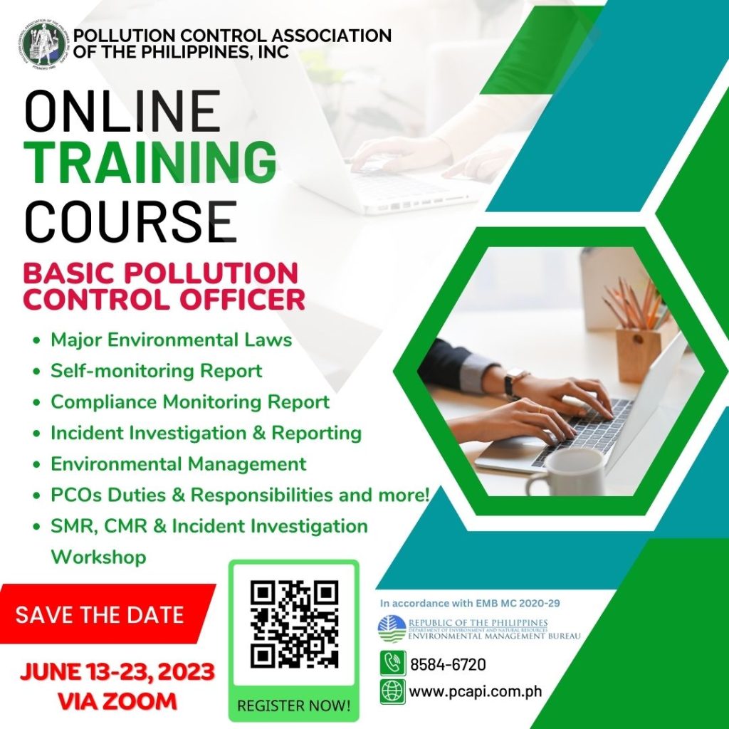 40 HOURS BASIC POLLUTION CONTROL OFFICERS ONLINE TRAINING COURSE (JUNE ...
