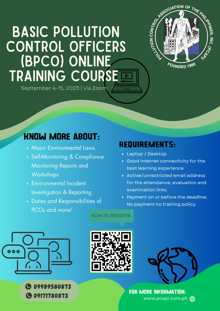 40 HOURS BASIC POLLUTION CONTROL OFFICERS ONLINE TRAINING COURSE ...