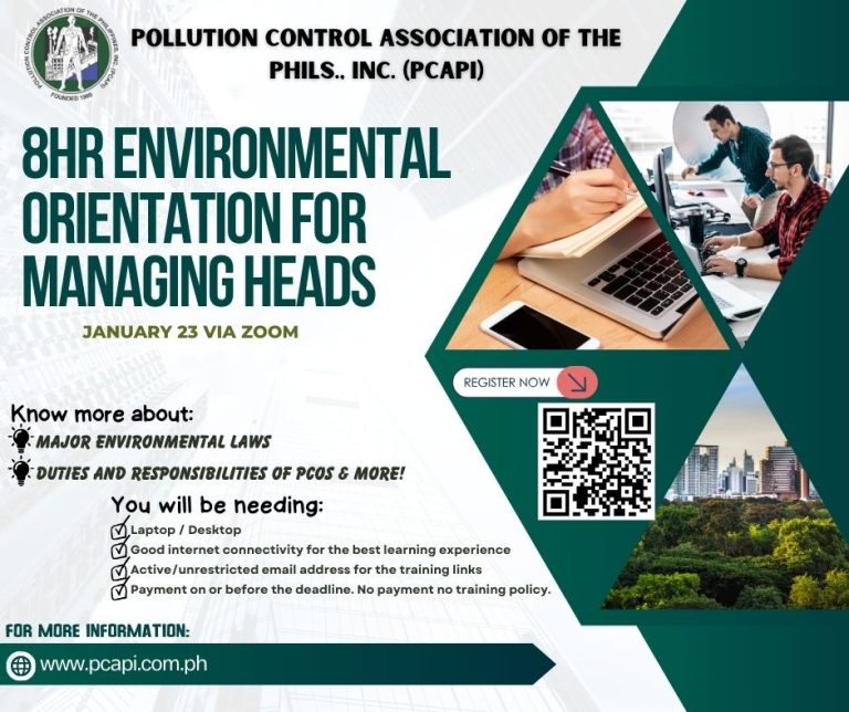 8 HOUR ENVIRONMENTAL ORIENTATION FOR MANAGING HEADS (JANUARY 2024) - PCAPI