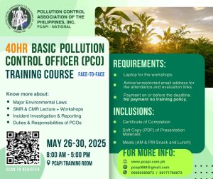 40 HOURS BASIC POLLUTION CONTROL OFFICERS TRAINING COURSE (MAY 2025 ...