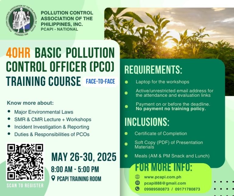 40 HOURS BASIC POLLUTION CONTROL OFFICERS TRAINING COURSE (MAY 2025 ...